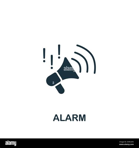 Alarm Icon Monochrome Simple Sign From Security Collection Alarm Icon For Logo Templates Web