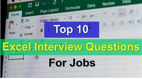 Top 10 Excel Interview Question And Answers Job Interview Youtube