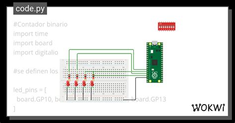Contador Binario Wokwi ESP32 STM32 Arduino Simulator