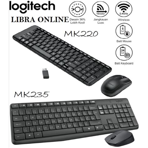Logitech Wireless Combo Keyboard Mouse Original Shopee Malaysia