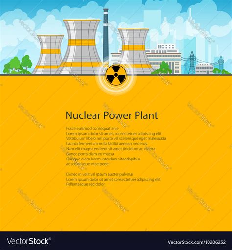 Poster Nuclear Power Plant Royalty Free Vector Image