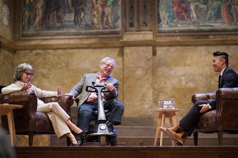 string theory violinists itzhak and toby perlman give lecture to seniors