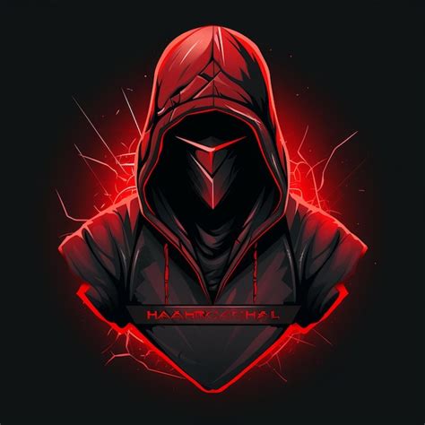 Premium Photo Logo With A Hooded Hacker