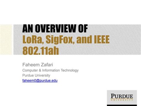 an overview of lora sigfox and ieee 802 11ah