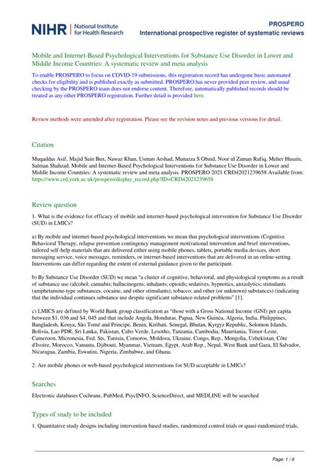 Pdf Mobile And Internet Based Psychological Interventions For Substance Use Disorder In Lower