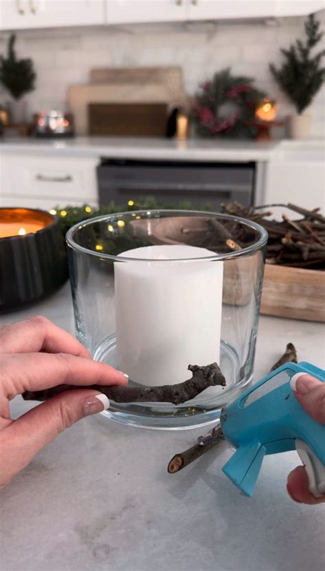 Diy Sparkly Stick Candle Holder Domestically Blissful
