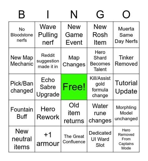 Patch Bingo Card