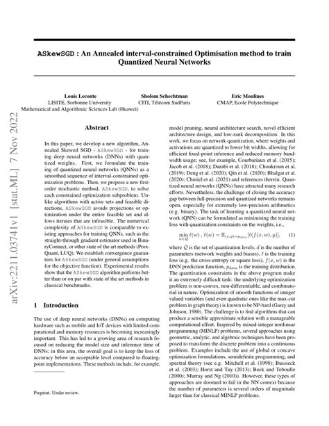 Pdf Askewsgd An Annealed Interval Constrained Optimisation Method To Train Quantized Neural