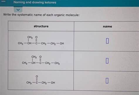 Solved Write The Systematic Name Of Each Organic Molecule