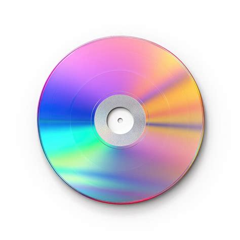Premium Ai Image Color Cd On A White Background Compact Disc Generative Ai