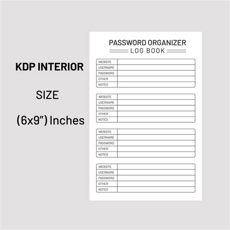 Password Log Book Interior 17677117 Vector Art At Vecteezy