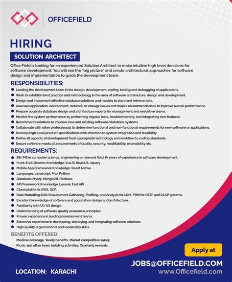 Office Field On Linkedin Solutionarchitect Karachijobs Php Javascript Laravel Reactjs Vuejs