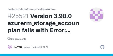 Version 3 98 0 Azurerm Storage Account Plan Fails With Error