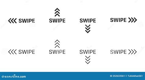 Swipe Up Arrow Vector Icon Social Media Story Drag Button Sign Action Graphic Design App Ui