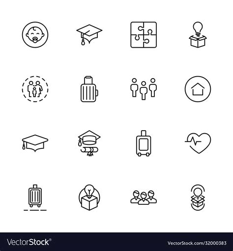 Core Values Icon Set Royalty Free Vector Image