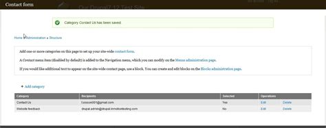 Configuring The Contact Form In Drupal 7 InMotion Hosting
