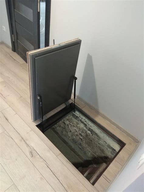 Cellar Hatch Door With Gas Struts Custom Access Hatch For Basement