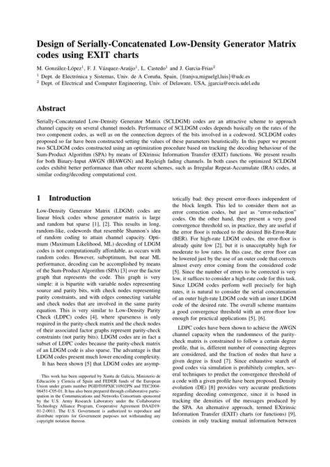 Pdf Design Of Serially Concatenated Low Density Generator Matrix