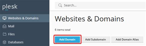 Plesk Adding Extra Domain Website Helpcenter Cloud
