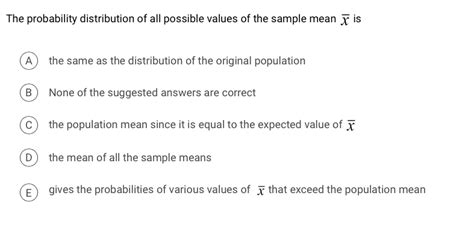 Solved The Probability Distribution Of All Possible Values Chegg Com