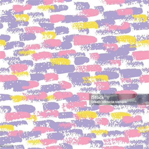 손으로 그린 현대 패턴의 브러시 스트로크 밝은 색상의 벡터 매끄러운 추상적 배경 크레파스에 대한 스톡 벡터 아트 및 기타 이미지 크레파스 그리기 낙서 드로잉 Istock