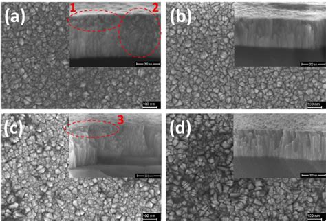 Surface Morphology And Cross Section Of Tin Oxide Films Deposited With Download Scientific