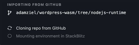 can t run wordpress cloning the repository gets stuck on the progress