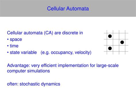 Ppt Cellular Automata Modelling Of Traffic In Human And Biological