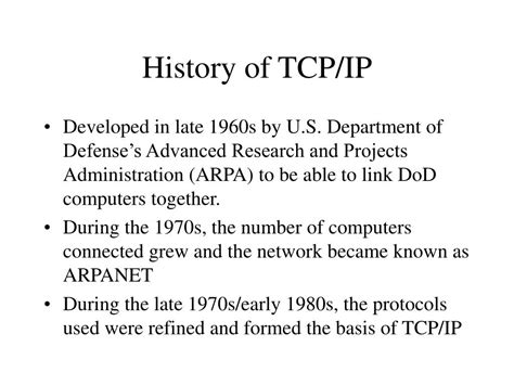 Ppt Evolution Of Tcp Ip From Arpanet To Modern Networks Powerpoint Presentation Id