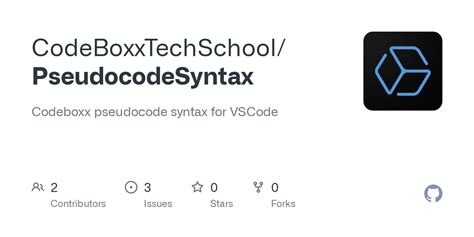 Github Codeboxxtechschoolpseudocodesyntax Codeboxx Pseudocode Syntax For Vscode