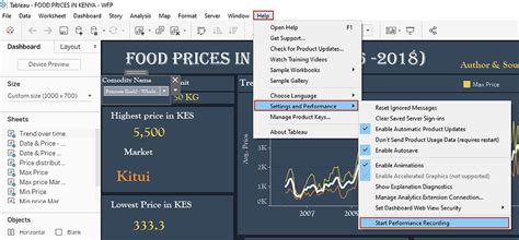 Tableau Performance Recording