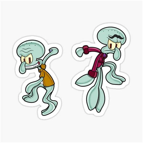 Squidward And Squilliam Sticker For Sale By Clarissa Arts Redbubble