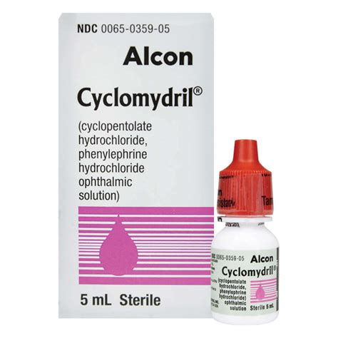 Alcon Cyclomydril Cyclopentolate And Phenylephrine Ophthalmic Solution
