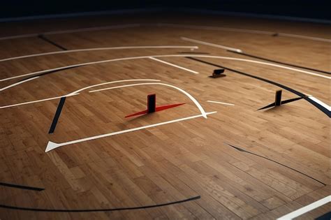 Premium Photo Strategy In Basketball With Tactics And Players Symbol Animation With Arrow