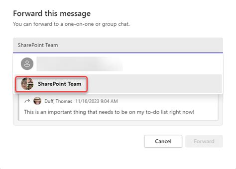 Forwarding Chat Messages In New Microsoft Teams One Minute Office Magic