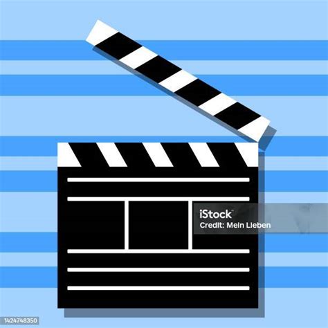 클래퍼보드의 평면 이미지입니다 벡터 일러스트 레이 션 Fashion Show에 대한 스톡 벡터 아트 및 기타 이미지 Fashion Show Film Festival