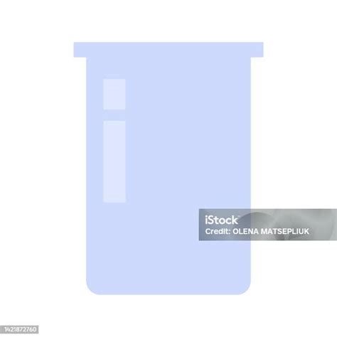 유리 플라스크 그림 학교 용품 평면 디자인 의료 및 화학 연구를위한 빈 투명 유리 플라스크 9월에 대한 스톡 벡터 아트 및 기타