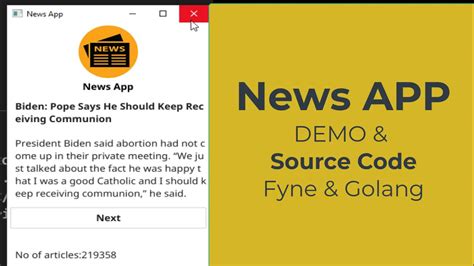 News App Demo Source Code Fyne Golang Gui Tutorial 70 Youtube