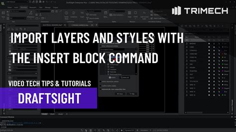 Draftsight Import Layers And Styles With The Insert Block Command YouTube