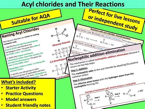Acyl Chlorides And Their Reactions Aqa Teaching Resources