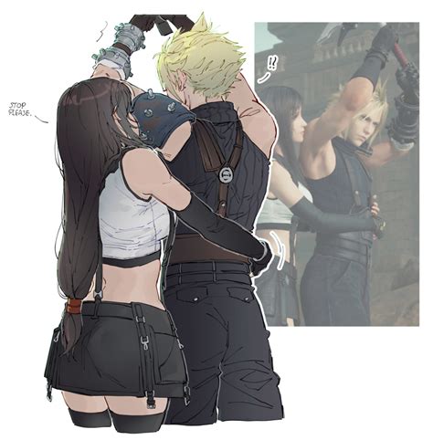 Pudelmudel Cloud Strife Tifa Lockhart Final Fantasy Final Fantasy Vii Final Fantasy Vii
