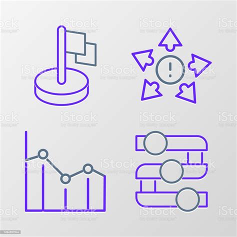 선 그래프 차트 다이어그램 파이 인포 그래픽 여러 가지 방향 화살표 및 플래그 아이콘을 설정합니다 벡터 가리키기에 대한 스톡