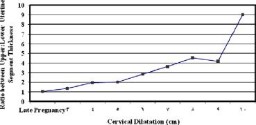 Changes In The Ratio Of Upper Lower Uterine Segment Thickness In Download Scientific Diagram