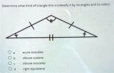solved determine what kind of triangle this is classify it by its