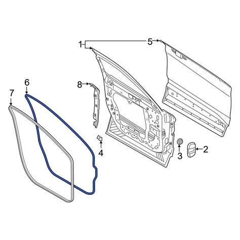 Ford Oe Mb5z7820531a Front Left Outer Door Seal