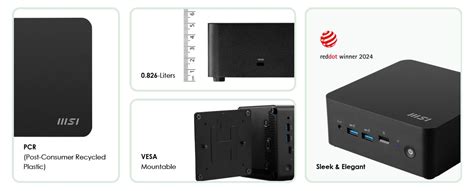 MSI Cubi NUC 1M Mini PC Intel Core 5 32GB RAM 1TB SSD W11 PRO Cubi NUC 1M 002BAU SYSTEM 5