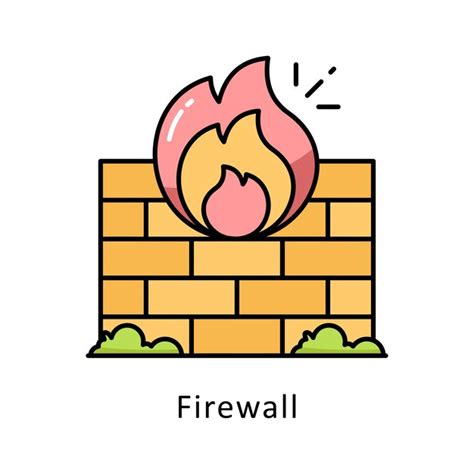 Premium Vector Firewall Vector Filled Outline Design Illustration Symbol On White Background