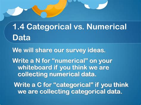 Ppt Lesson 2 1 4 Categorical Vs Numerical Data Powerpoint