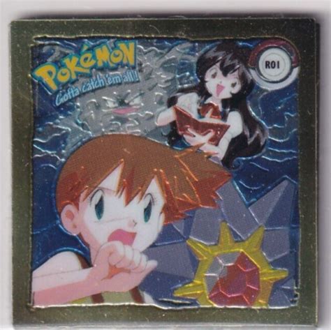 Pokemon Series 1 Sticker Original 1999 Holochrome Sticker No R01 Misty