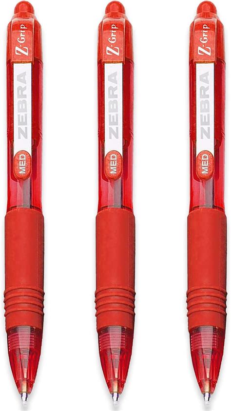 Zebra Z Grip Smooth Mini Retractable Ballpoint Pens 1 0mm Red